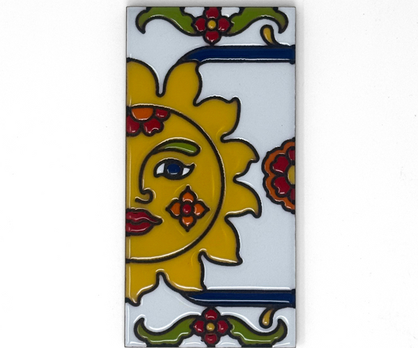 White Talavera End Caps – Earthtones Tile