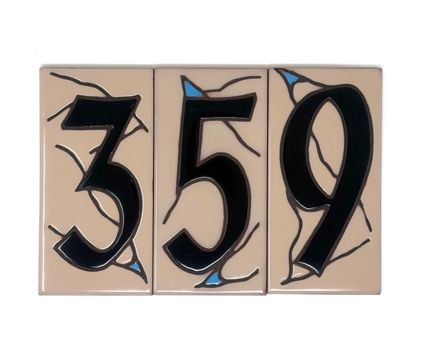 House Number Tiles for Address Signs – Earthtones Tile